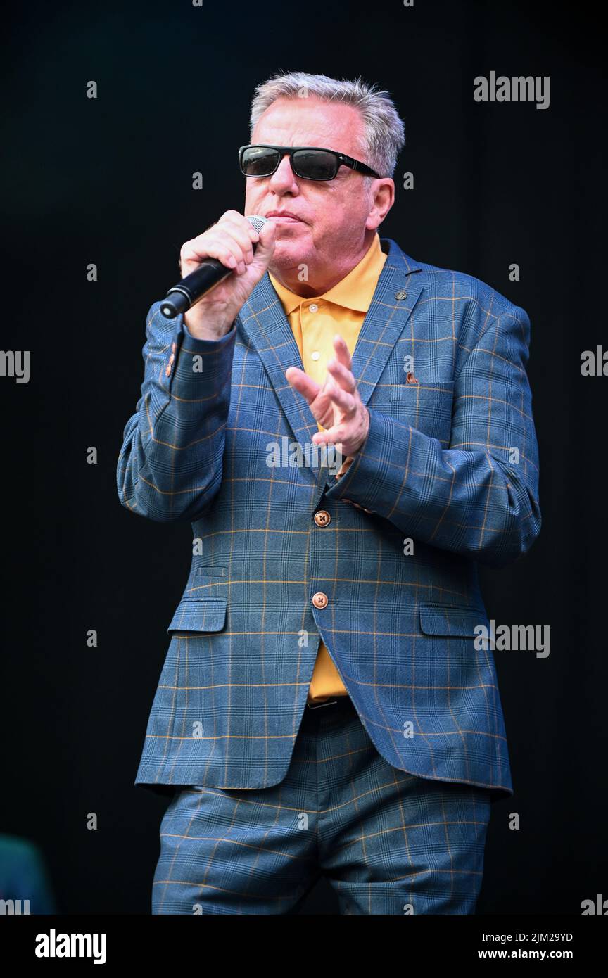 Lead Singer, Graham McPherson, known by his stage name Suggs, performs ...