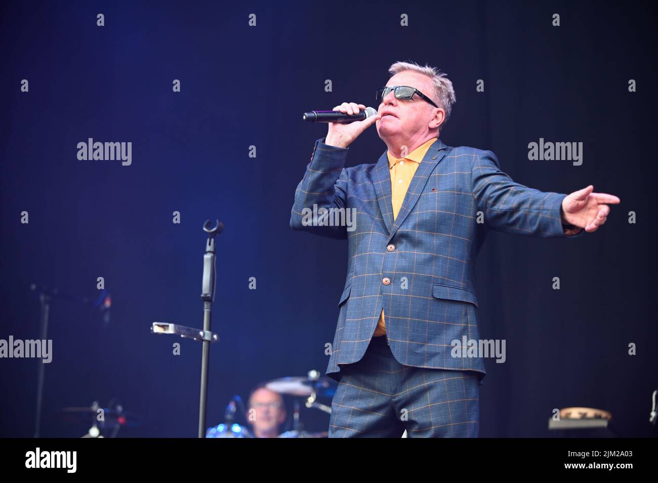 Lead Singer, Graham McPherson, known by his stage name Suggs, performs ...