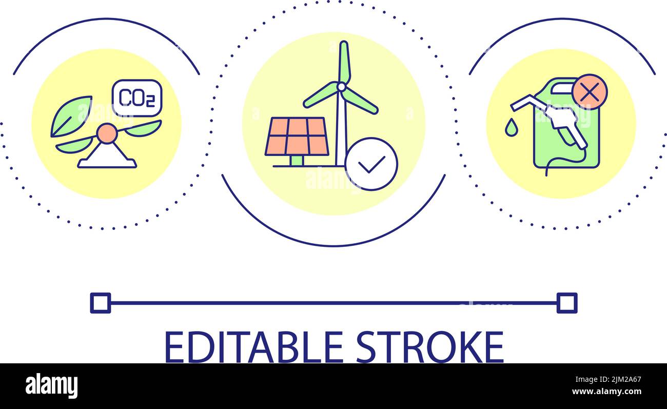 Sustainable energy sources loop concept icon Stock Vector Image & Art ...