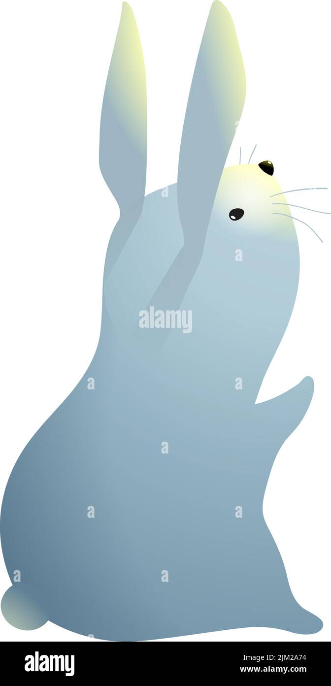 Cute Baby Rabbit or Bunny Looks Up Stock Vector Image & Art - Alamy