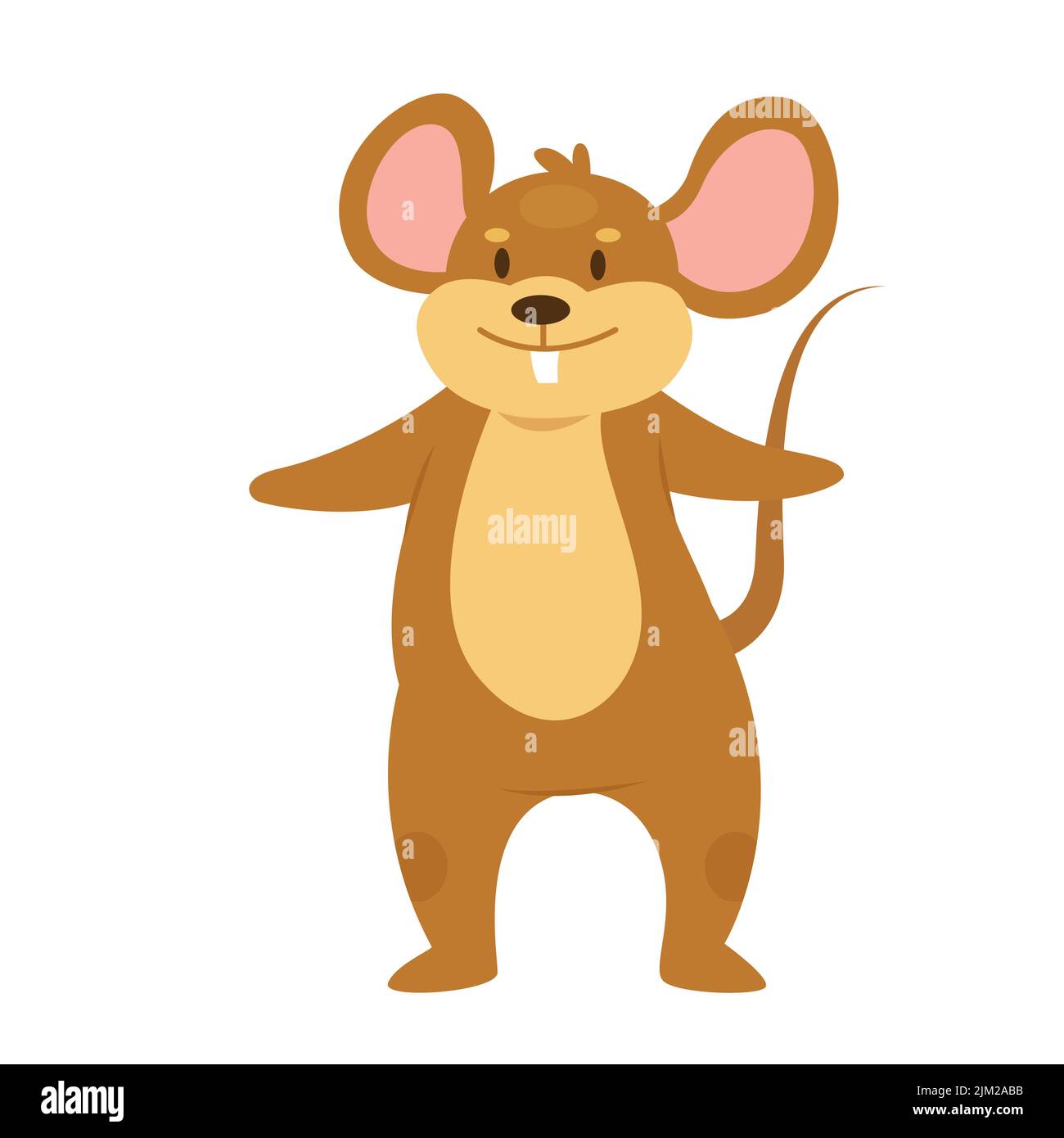 Adorable standing mouse. Rodent animal, small mammal furry rat vector ...