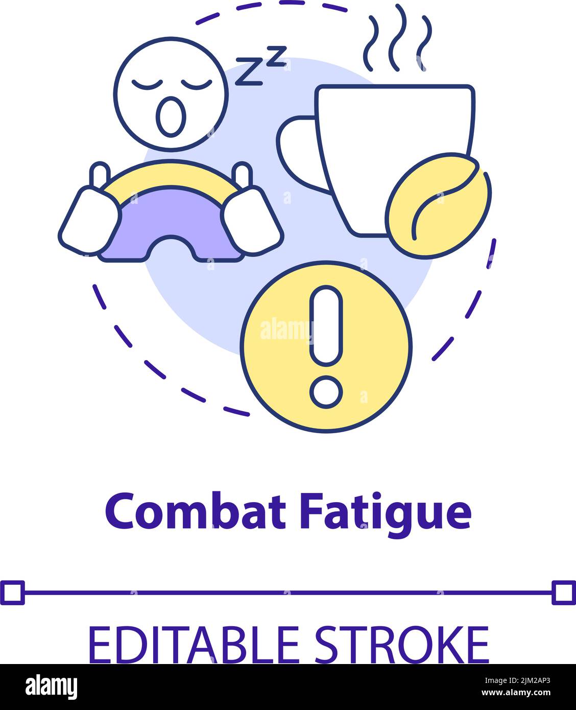 Combat fatigue concept icon Stock Vector Image & Art - Alamy