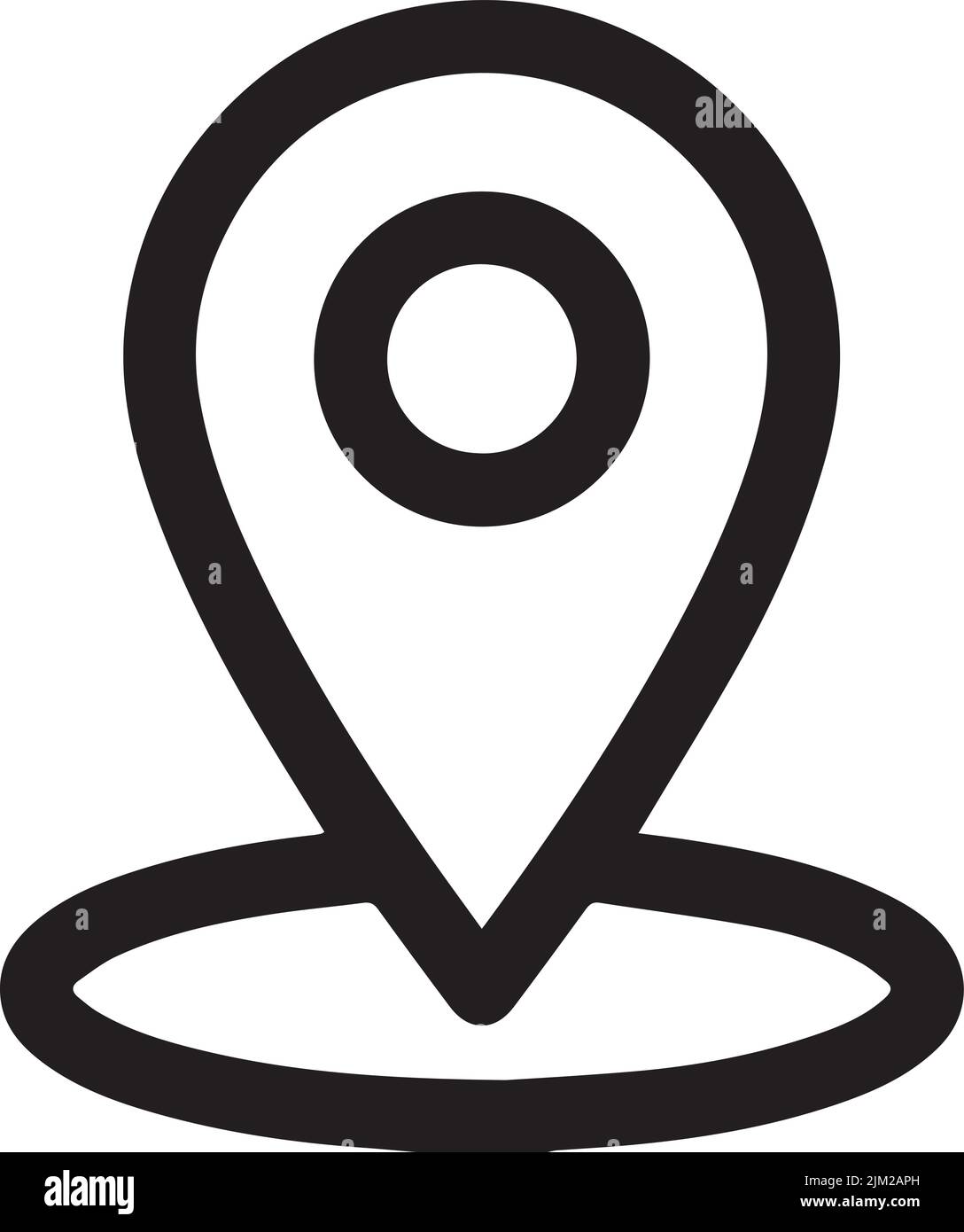 A digital illustration of a simple geolocation icon symbol Stock Vector ...