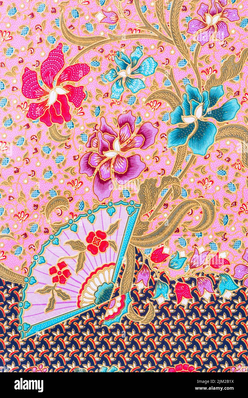 Batik sarong pattern background in Thailand, traditional batik sarong ...