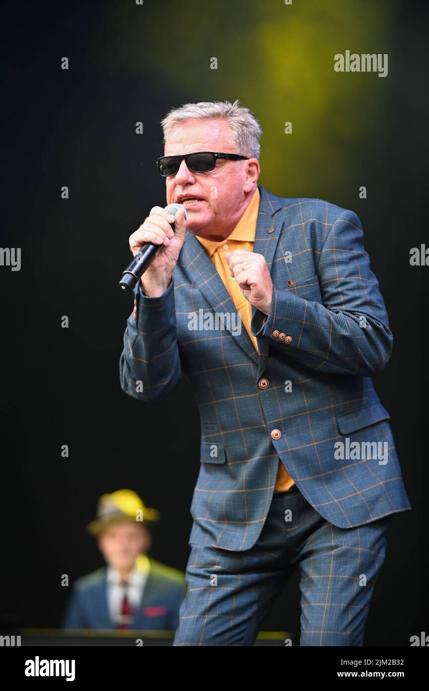 Lead Singer, Graham McPherson, known by his stage name Suggs, performs ...