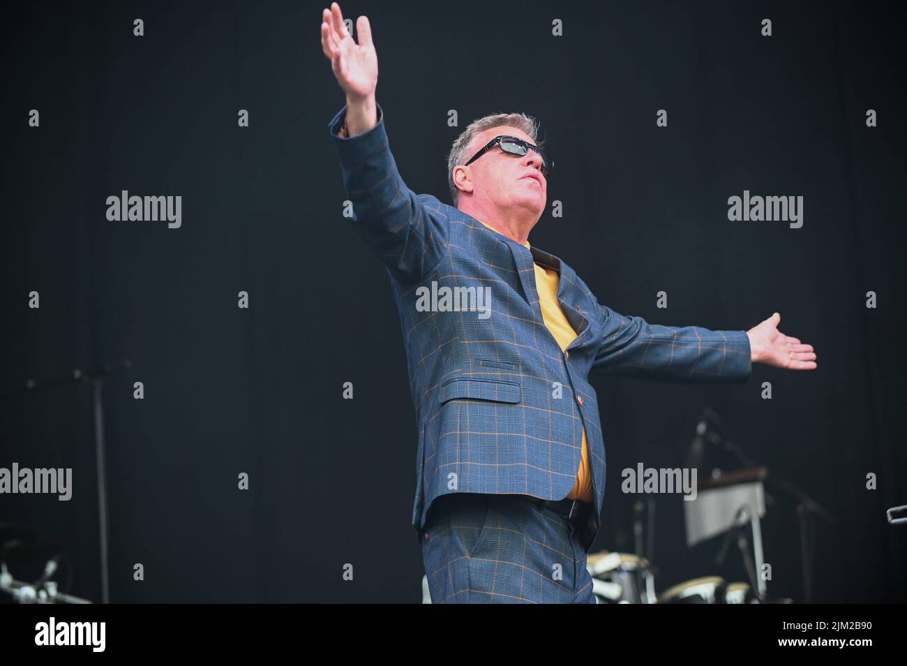 Lead Singer, Graham McPherson, known by his stage name Suggs, performs ...