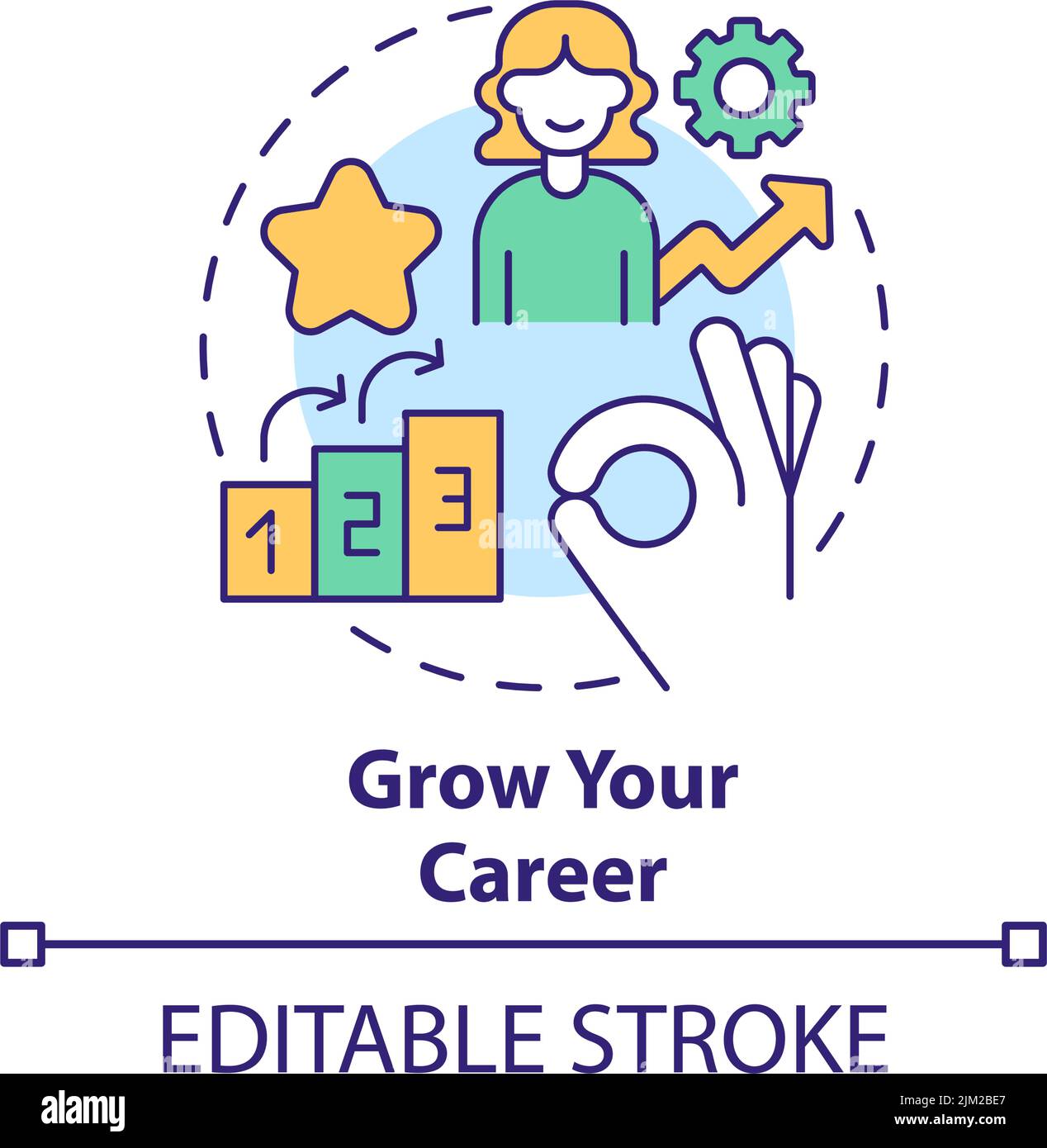 Grow your career concept icon Stock Vector Image & Art - Alamy