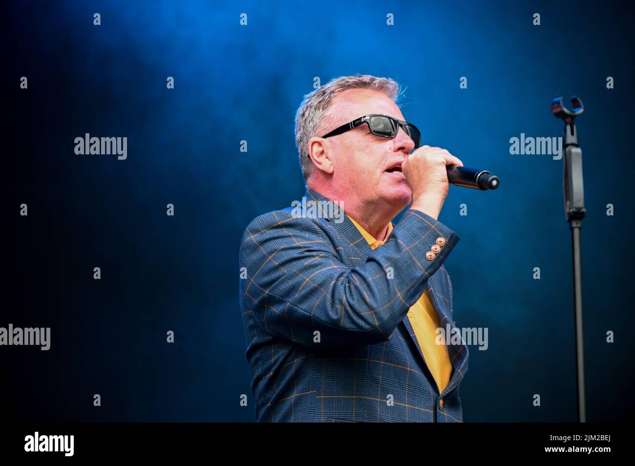Lead Singer, Graham McPherson, known by his stage name Suggs, performs ...