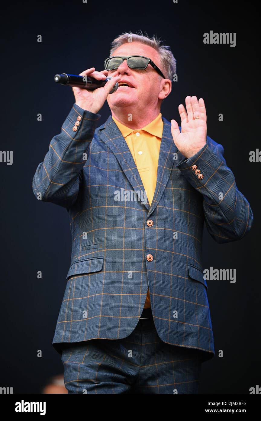 Lead Singer, Graham McPherson, known by his stage name Suggs, performs ...