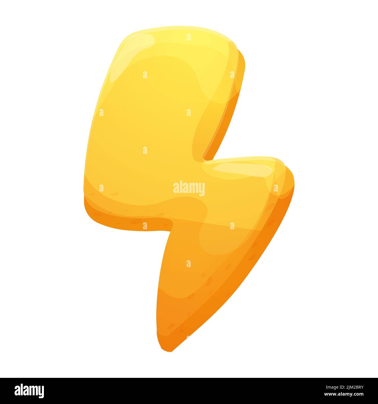 Game Lighting bolt casual asset, symbol in cartoon style power simple ...