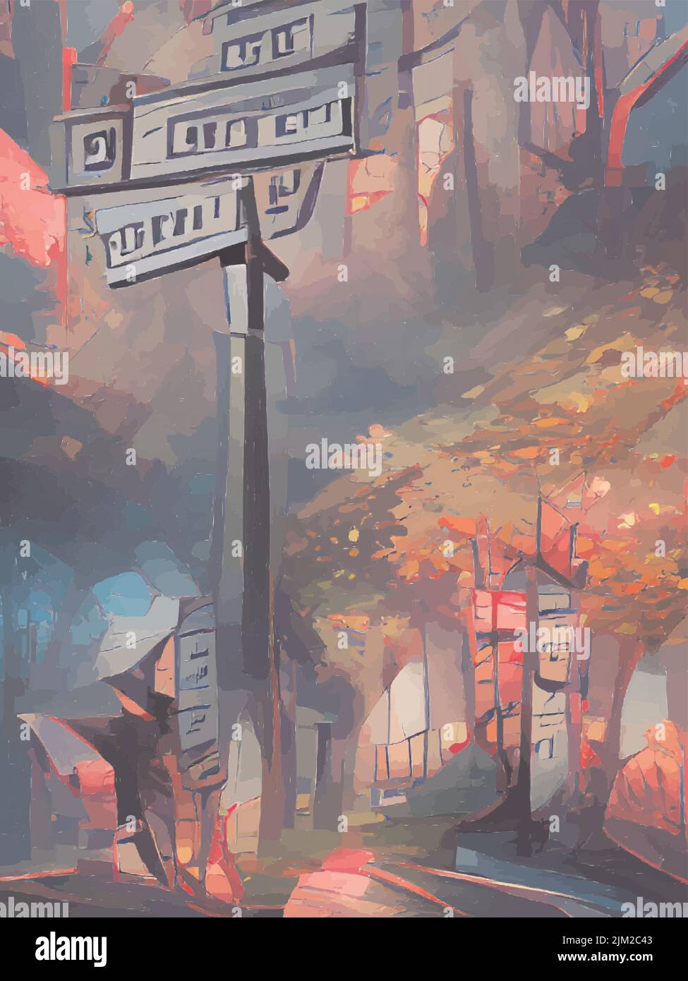 digital painting of a ci Stock Vector Image & Art - Alamy