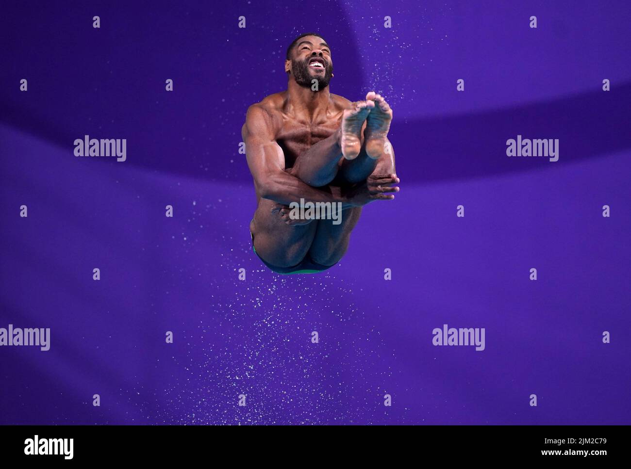 Jamaica’s Yona Roshen Knight-Wisdom competes in the Men's Diving 1m ...