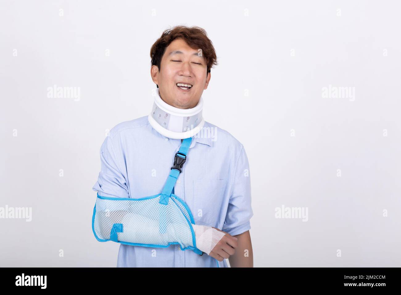 Portrait of a handsome Asian man feeling relaxed eyes closed with ... Portrait of a handsome Asian man feeling relaxed eyes closed with ...