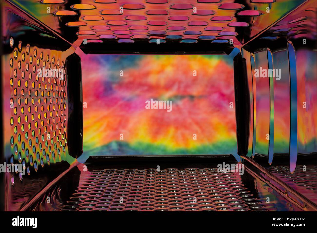 A colorful abstract view of inside a food grater Stock Photo - Alamy