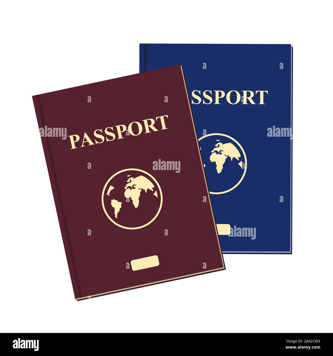 Vector passport. Flat Design citizenship ID. isolated on white ...