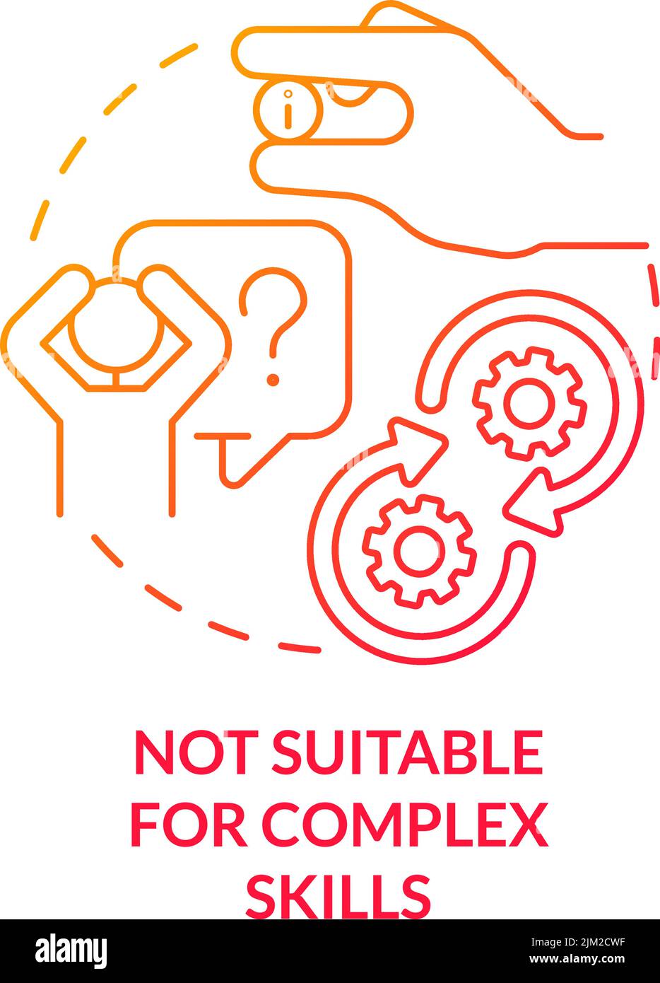 Not suitable for complex skills red gradient concept icon Stock Vector ... Not suitable for complex skills red gradient concept icon Stock Vector ...