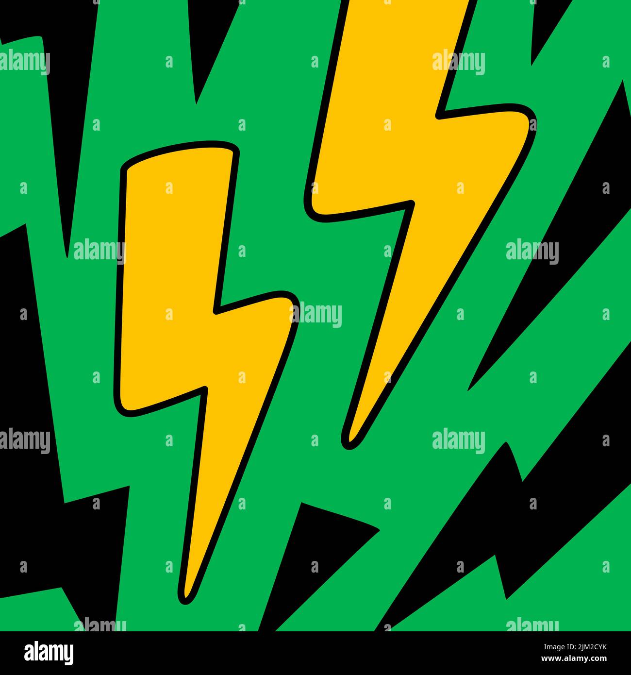 Cartoon vector funny cute Comic characters, thunderbolt Stock Vector ...