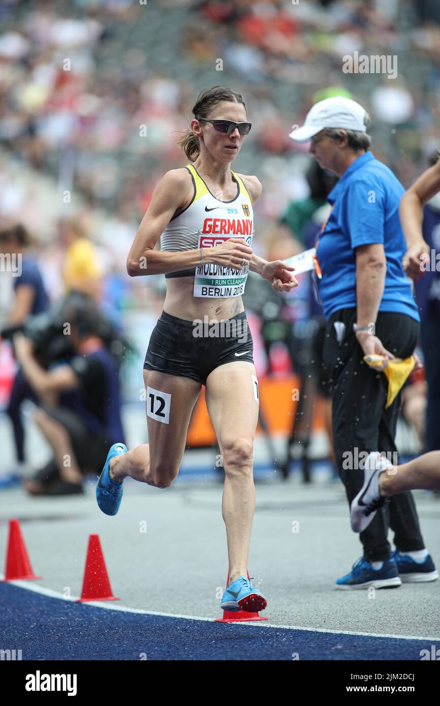 Antje Möldner-Schmidt running in the 3000m hurdles at the European ...