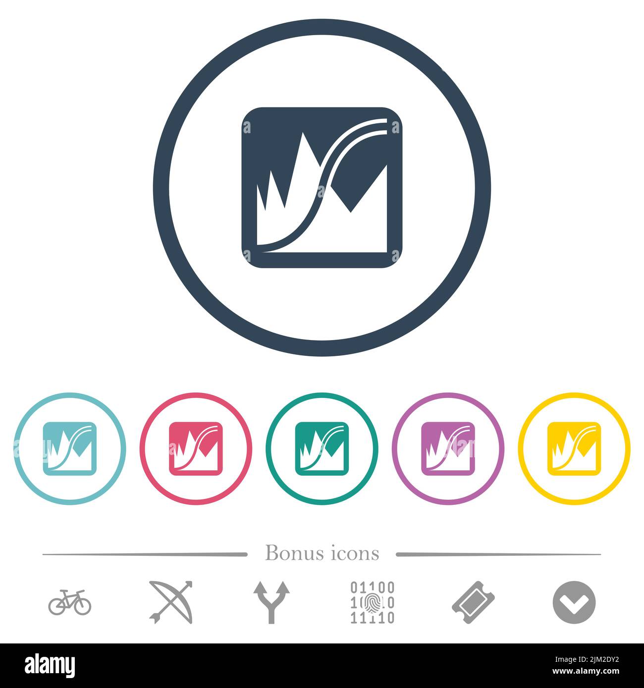 Adjust image curves flat color icons in round outlines. 6 bonus icons ...