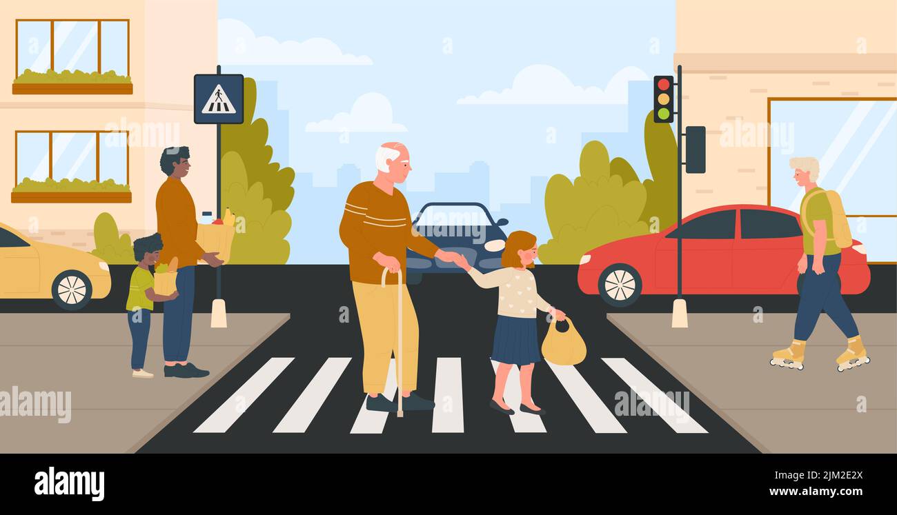 Child walk across Stock Vector Images - Alamy