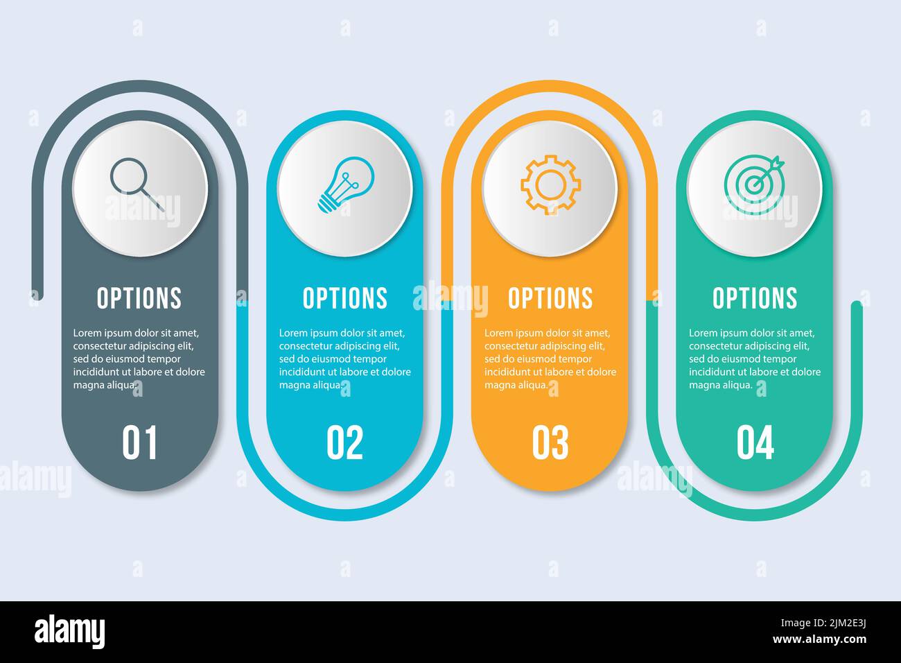 an infographic template with four options with editable text- great for ...