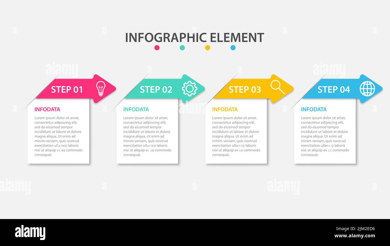 an infographic template with four steps - great for presentations Stock ...