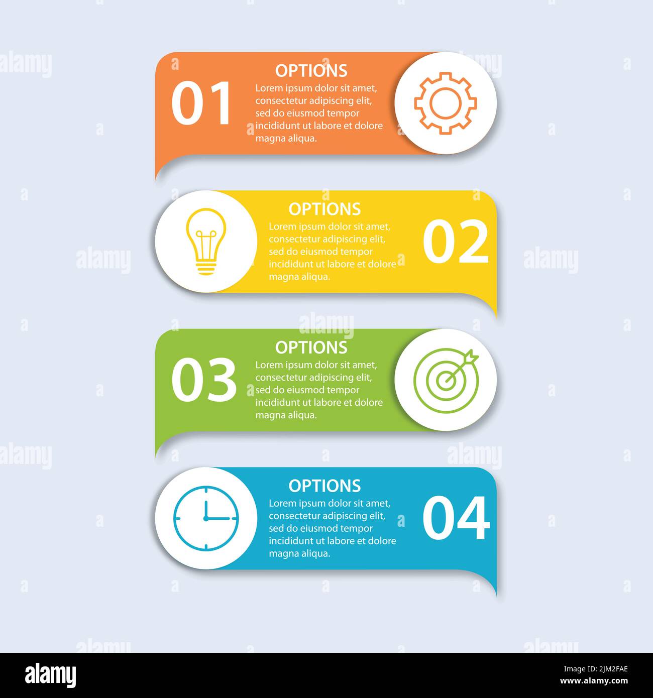 an infographic template with four options with editable text- great for ...
