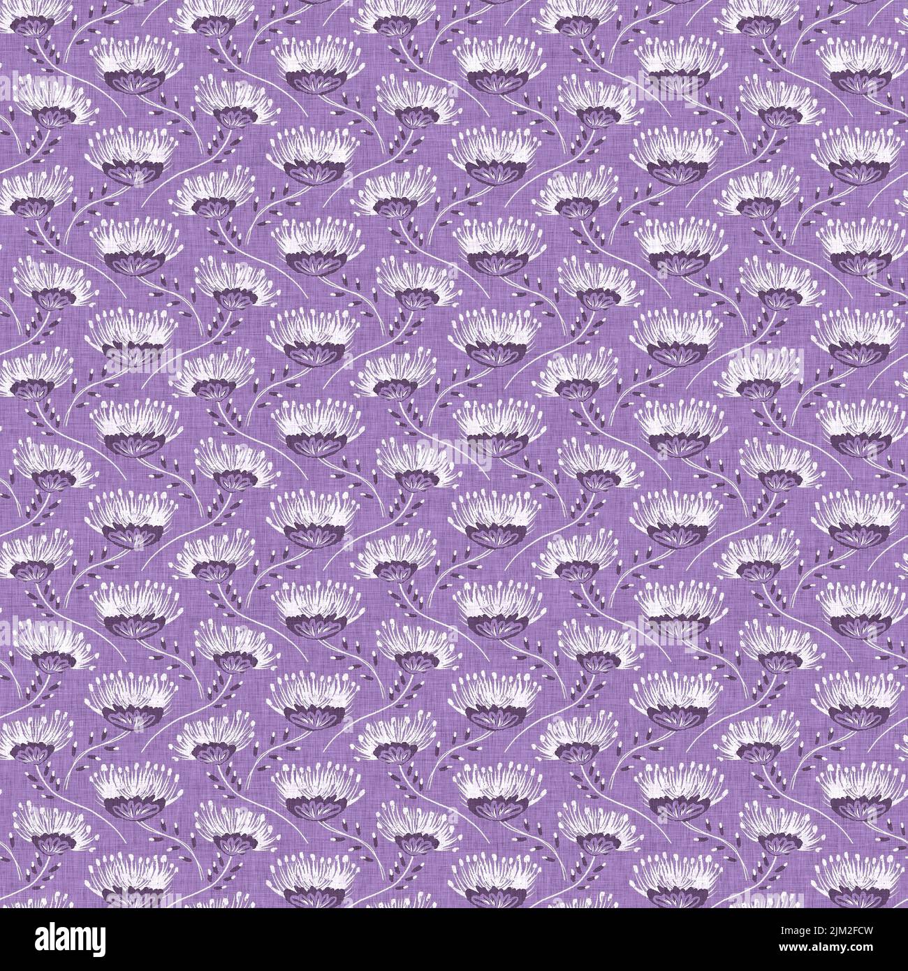 Gender neutral purple flower seamless raster background. Simple ...