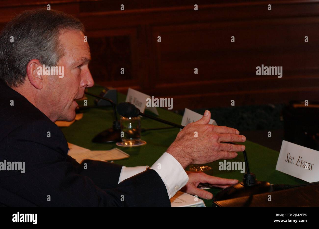 Office of the Secretary - SECRETARY DONALD EVANS TESTIFIES BEFORE ...