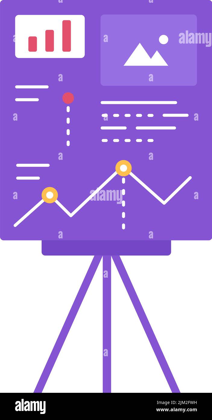 Data infographic board flat vector icon isolated Stock Vector Image ...