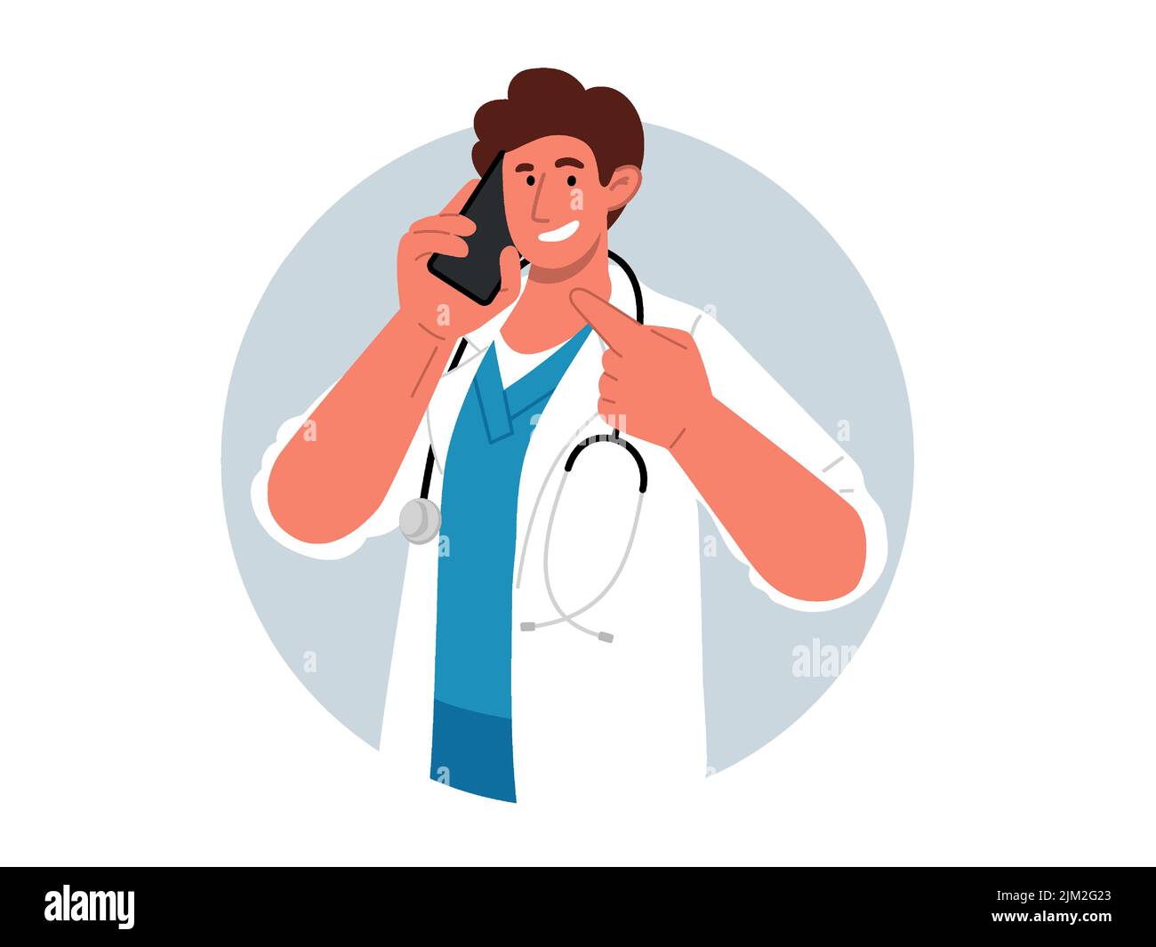 Doctor nurse on phone Stock Vector Images - Alamy
