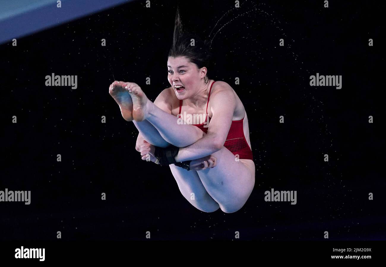 England’s Andrea Spendolini Sirieix competes in the Women's Diving 10m ...