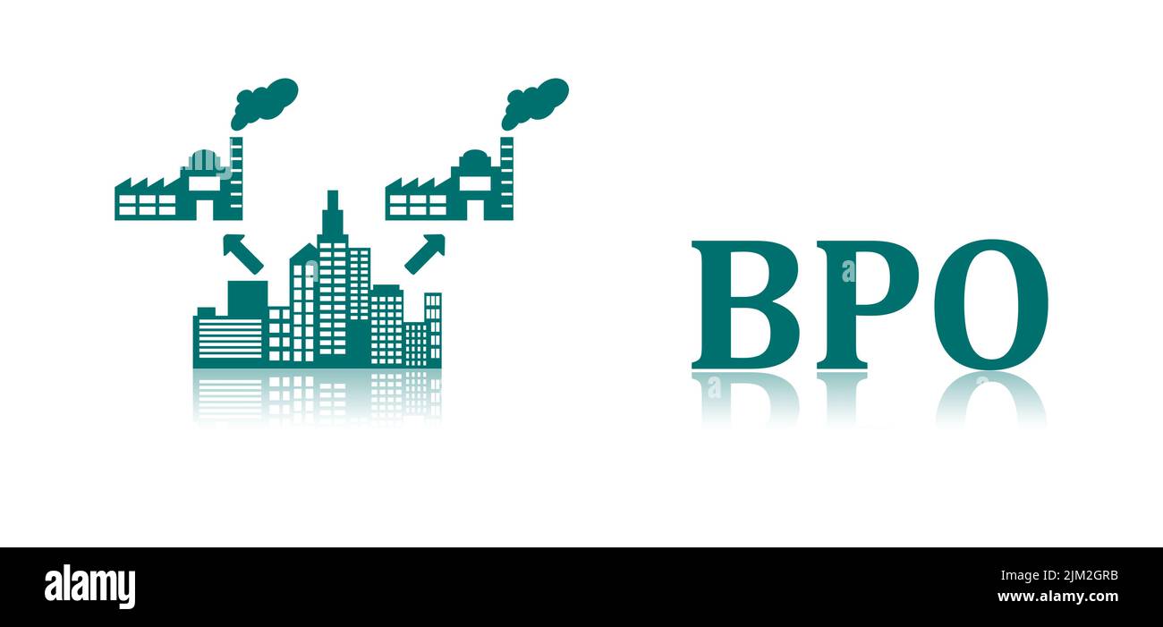 Illustration of a bpo concept Stock Photo - Alamy
