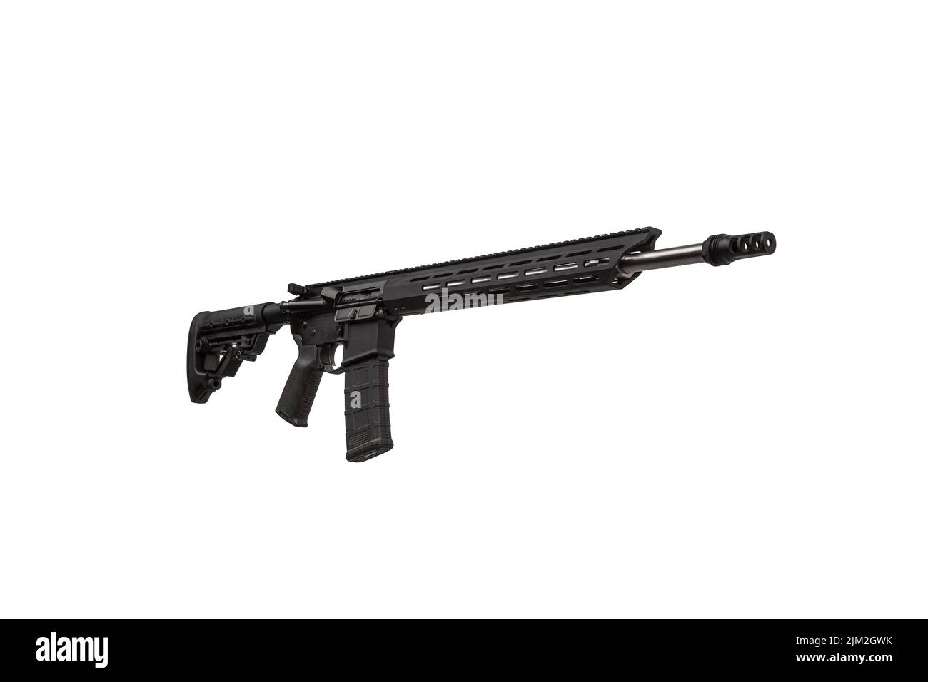 Modern automatic rifle isolated on white background. Weapons for police ...