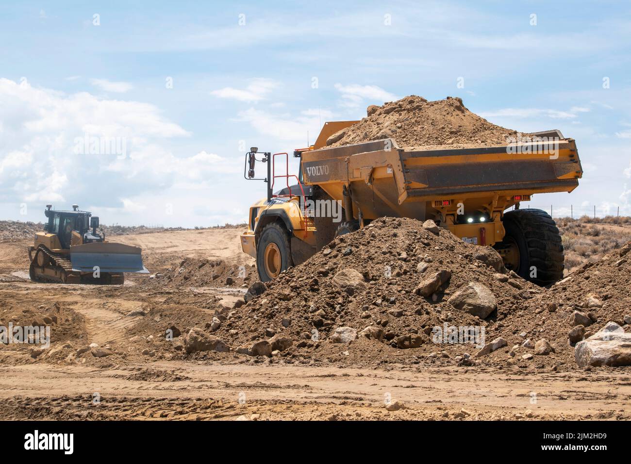 Construction crews are building a new stretch of highway in this part ...