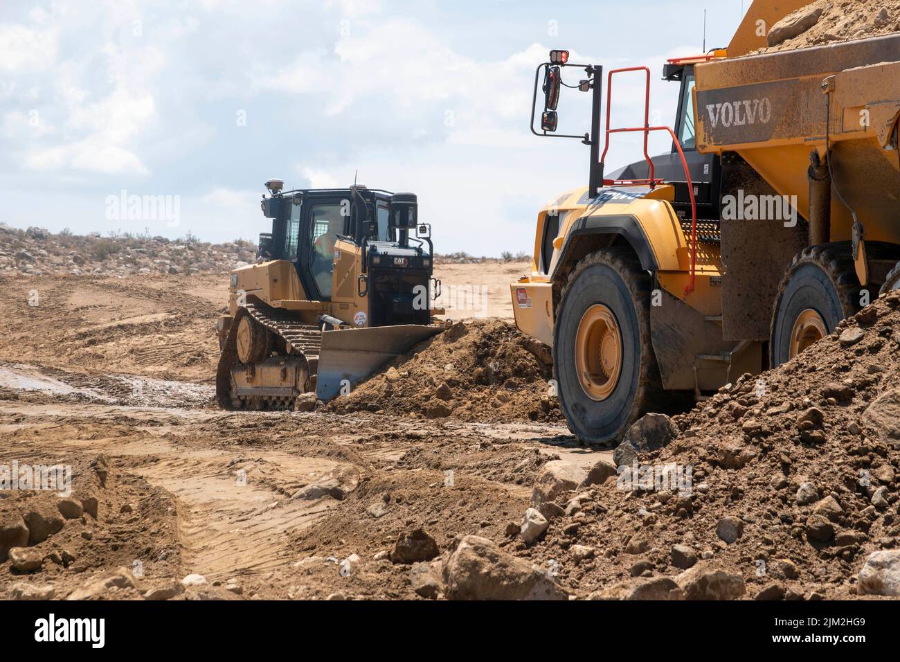 Construction crews are building a new stretch of highway in this part ...