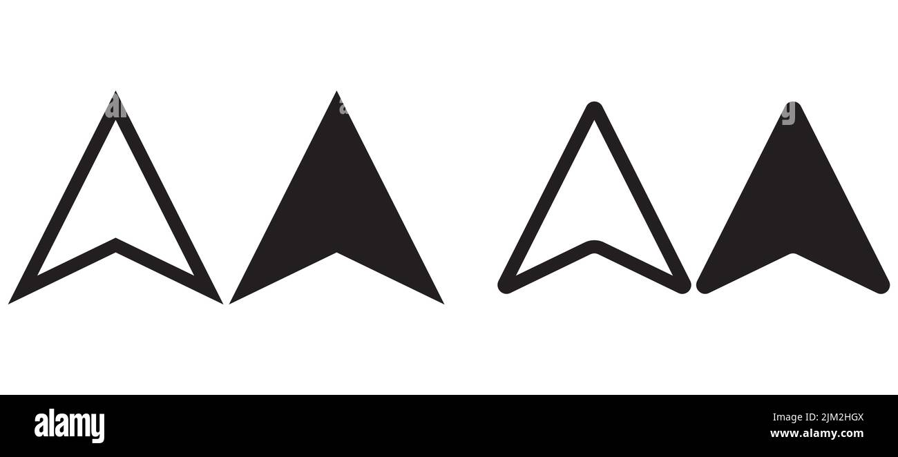 A digital illustration of different directional arrows on a white ...