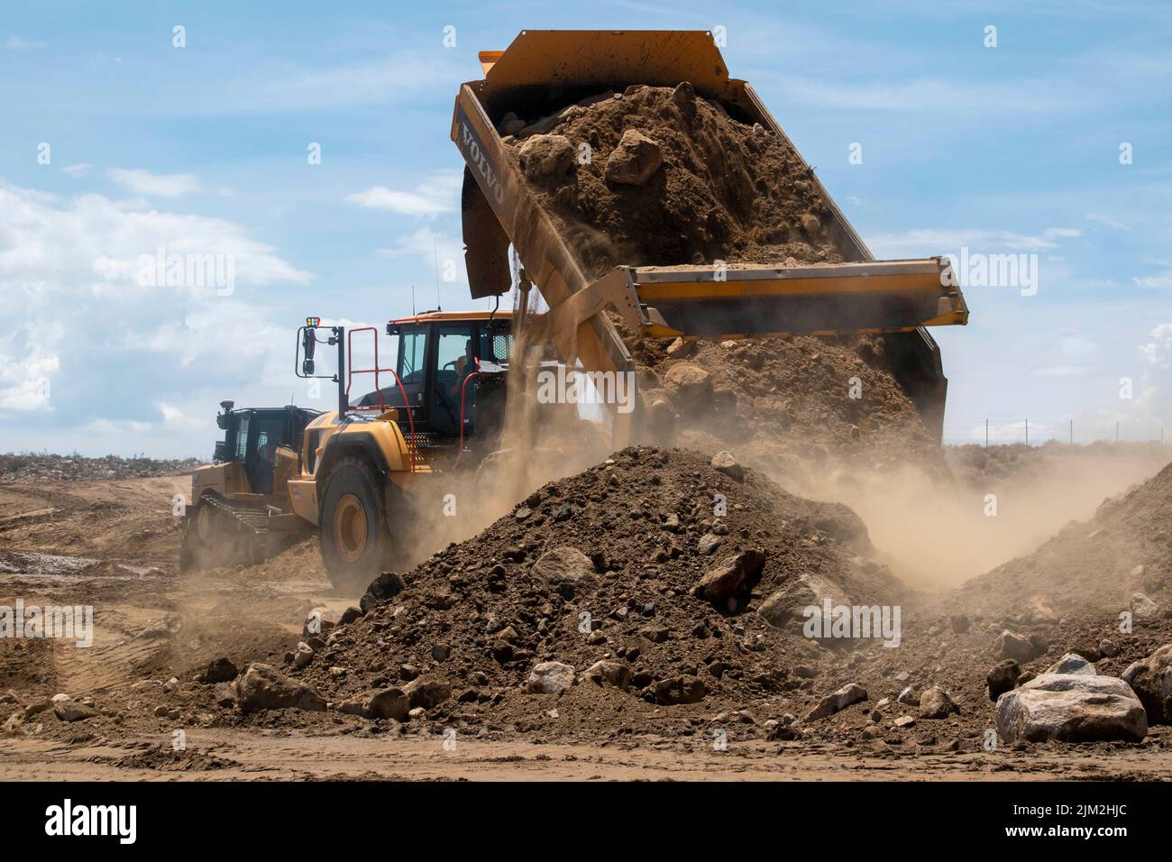 Construction crews are building a new stretch of highway in this part ...