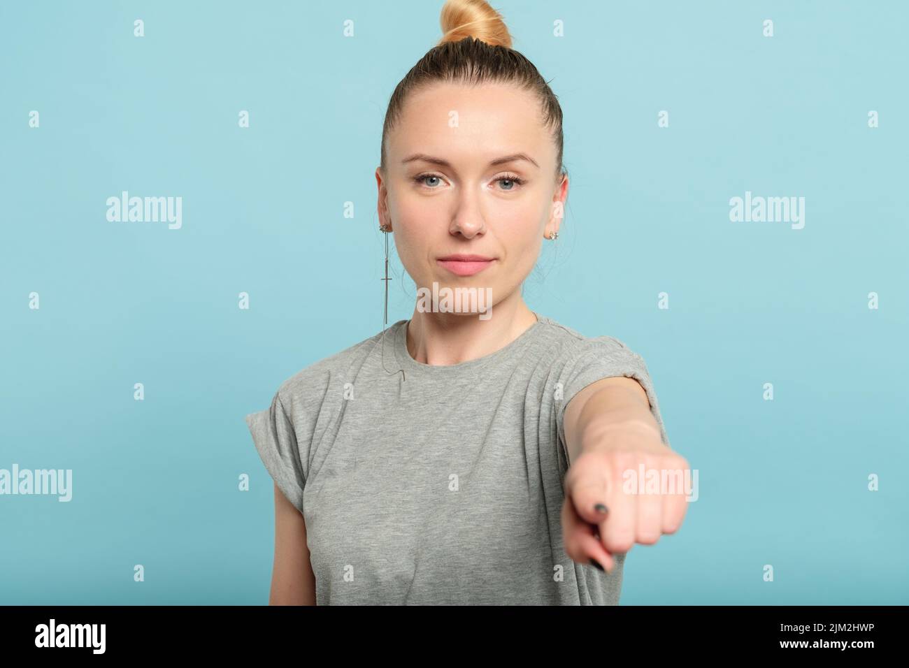 woman pointing finger propaganda poster choose Stock Photo - Alamy