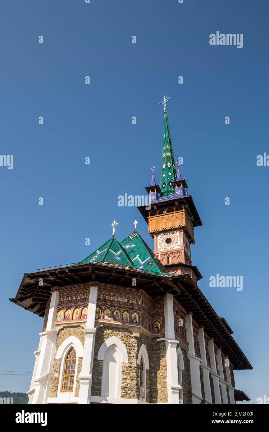 Romania, Maramures, Sapanta, Merry Cemetery, Cimitirul Vesel Stock ...