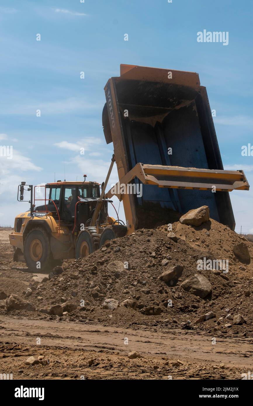 Construction crews are building a new stretch of highway in this part ...