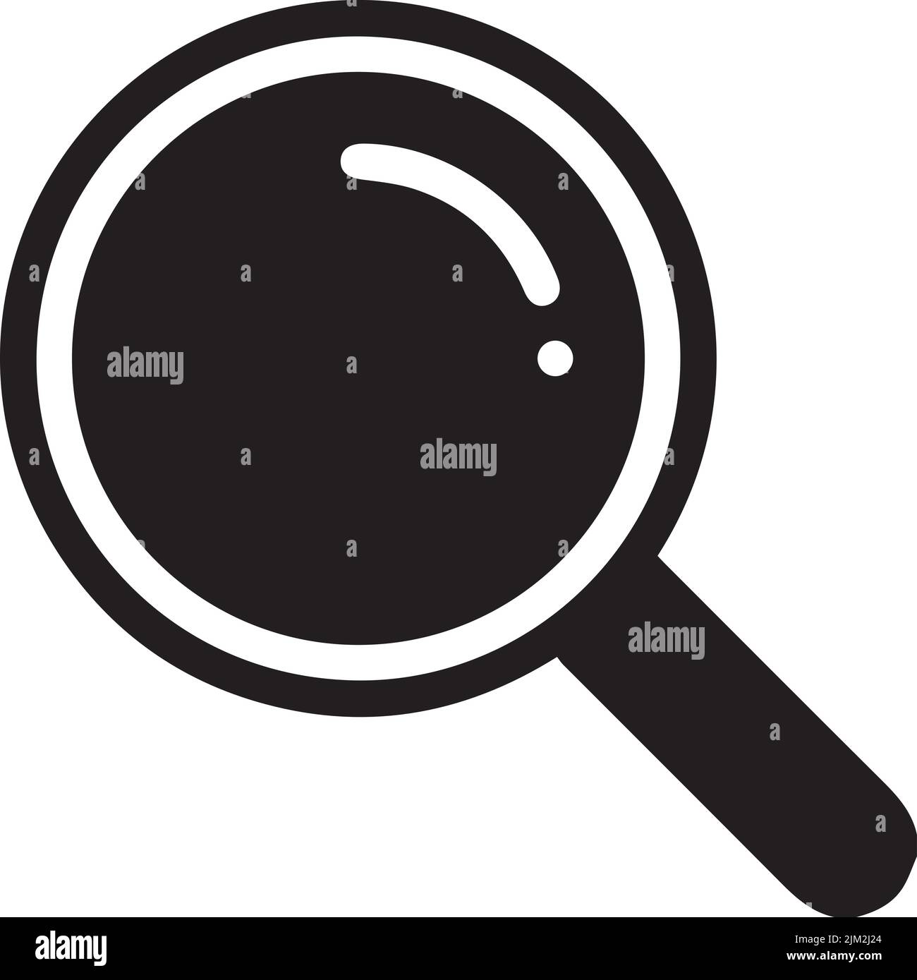 A Digital Vector Illustration Of A Black Magnifying Glass Icon On A