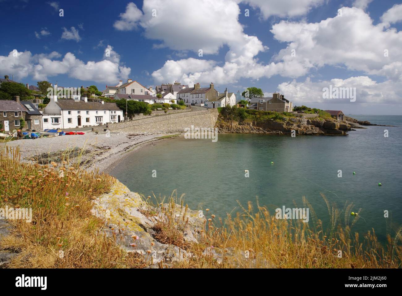 Moelfre Village, Anglesey, North Wales, Great Britain Stock Photo - Alamy
