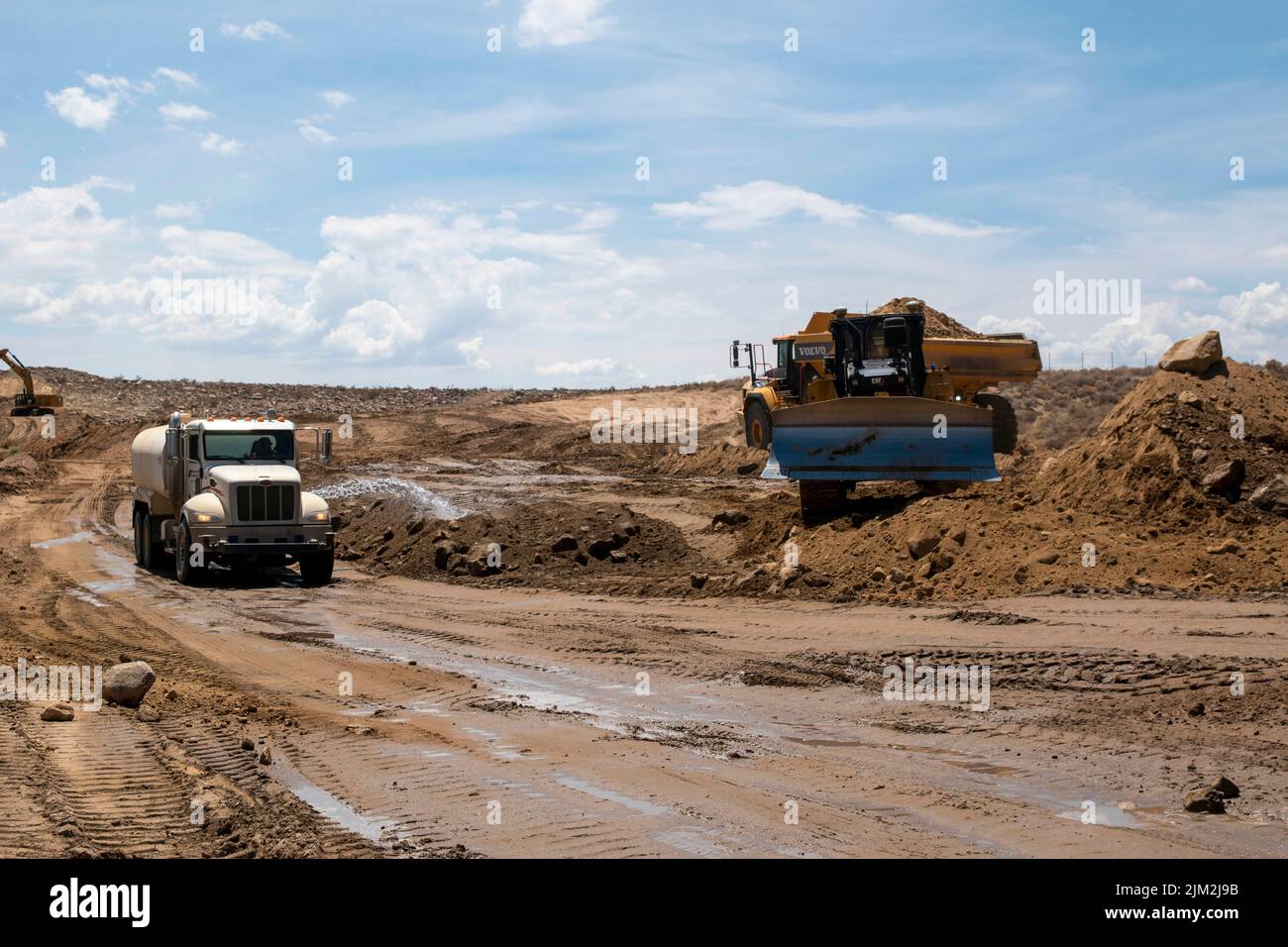 Construction crews are building a new stretch of highway in this part ...