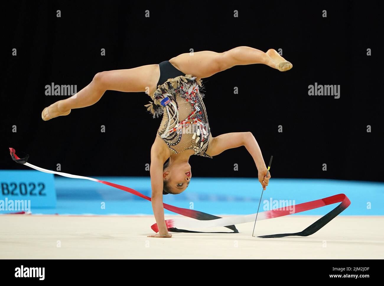 New Zealand's Paris Brooke Chin during the Rhythmic Gymnastics, Team ...
