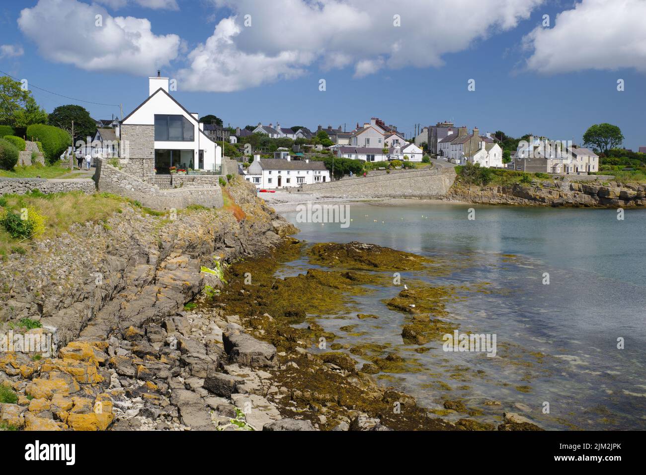 Moelfre Village, Anglesey, North Wales, Great Britain Stock Photo - Alamy