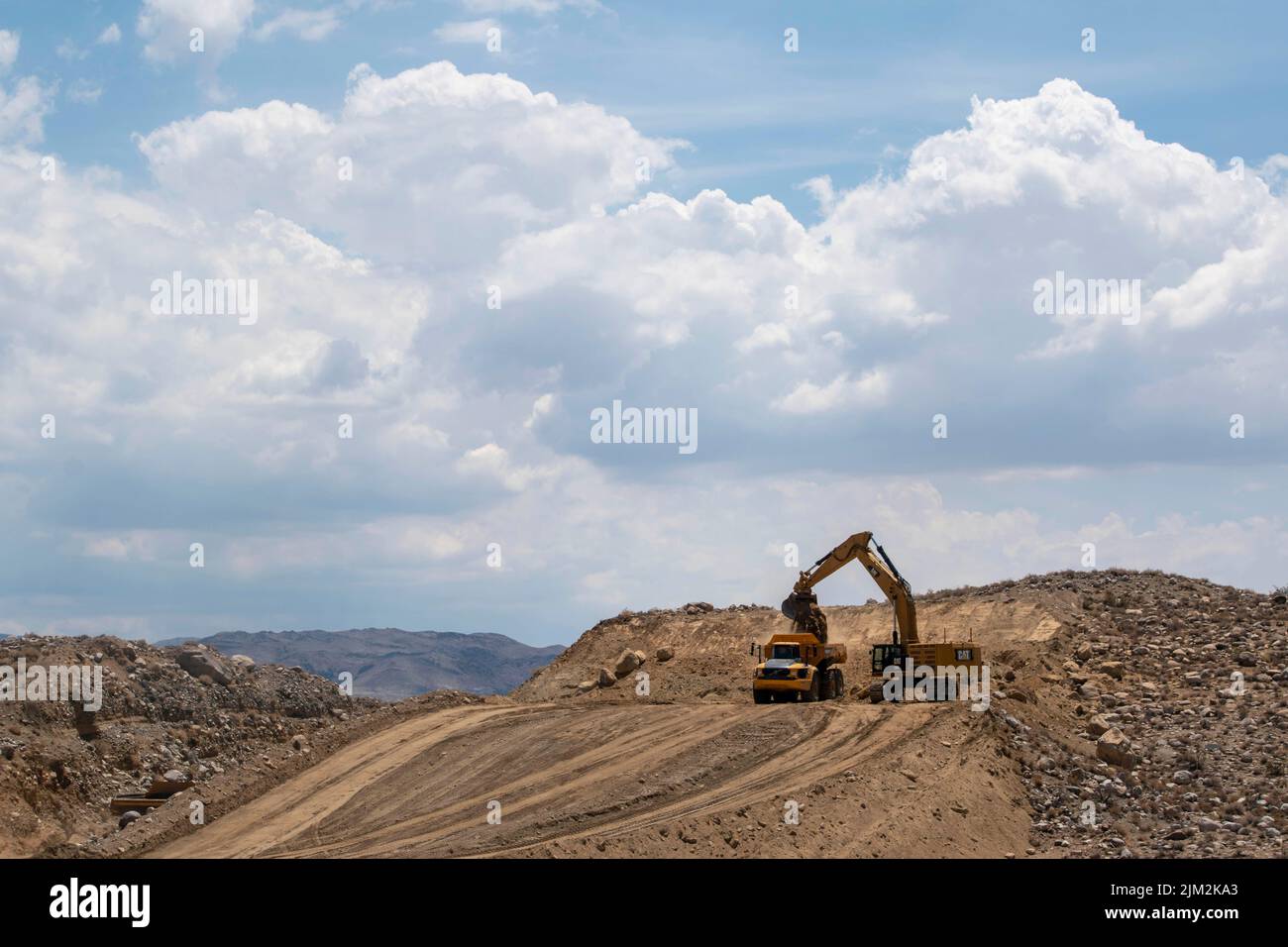 Construction crews are building a new stretch of highway in this part ...