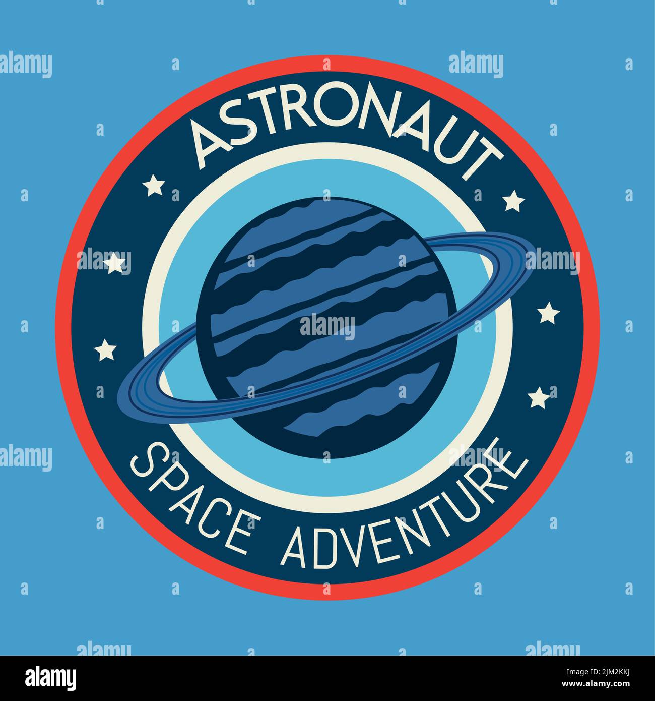 saturn planet space retro sticker Stock Vector Image & Art - Alamy