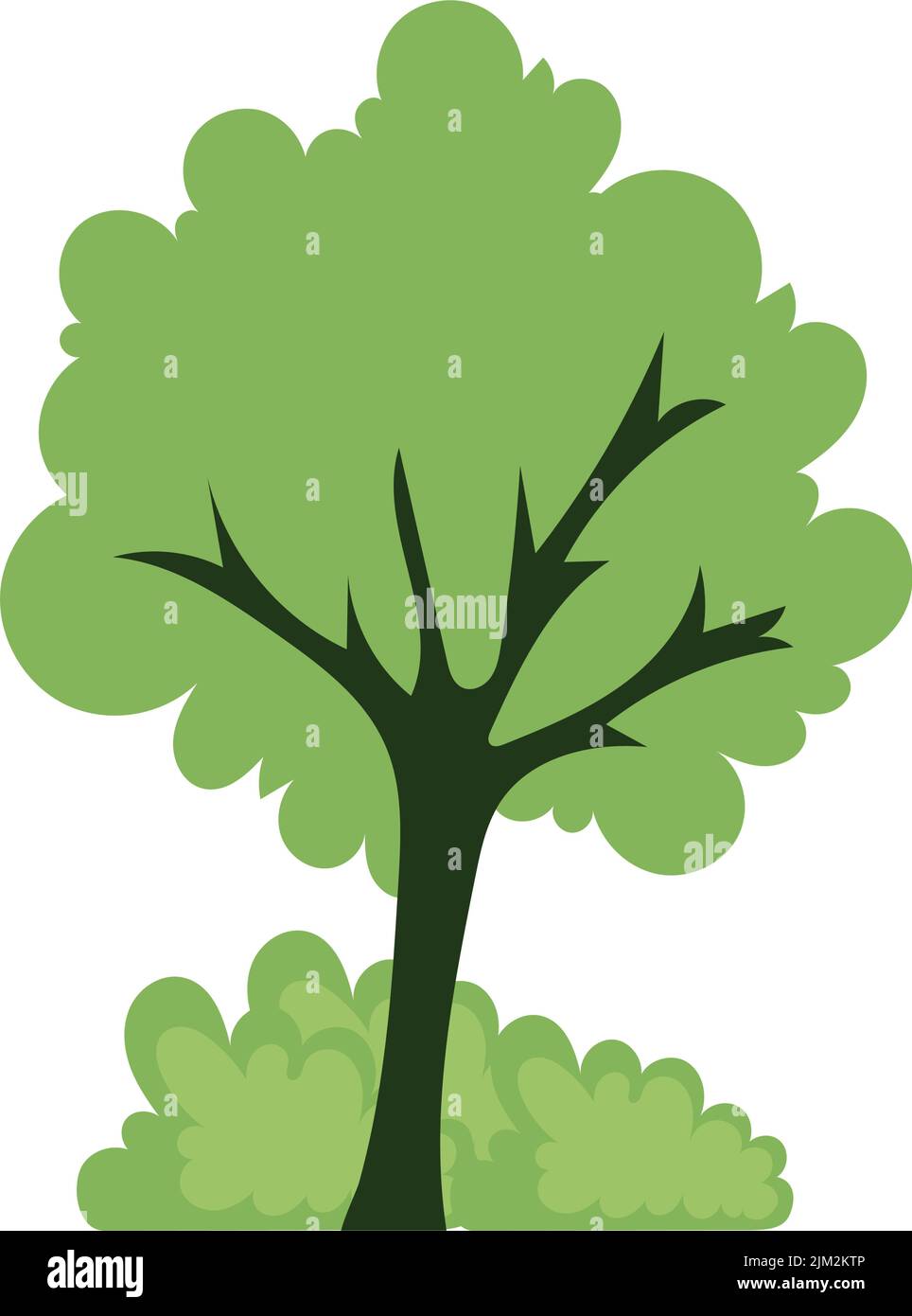 tree and brush nature Stock Vector Image & Art - Alamy