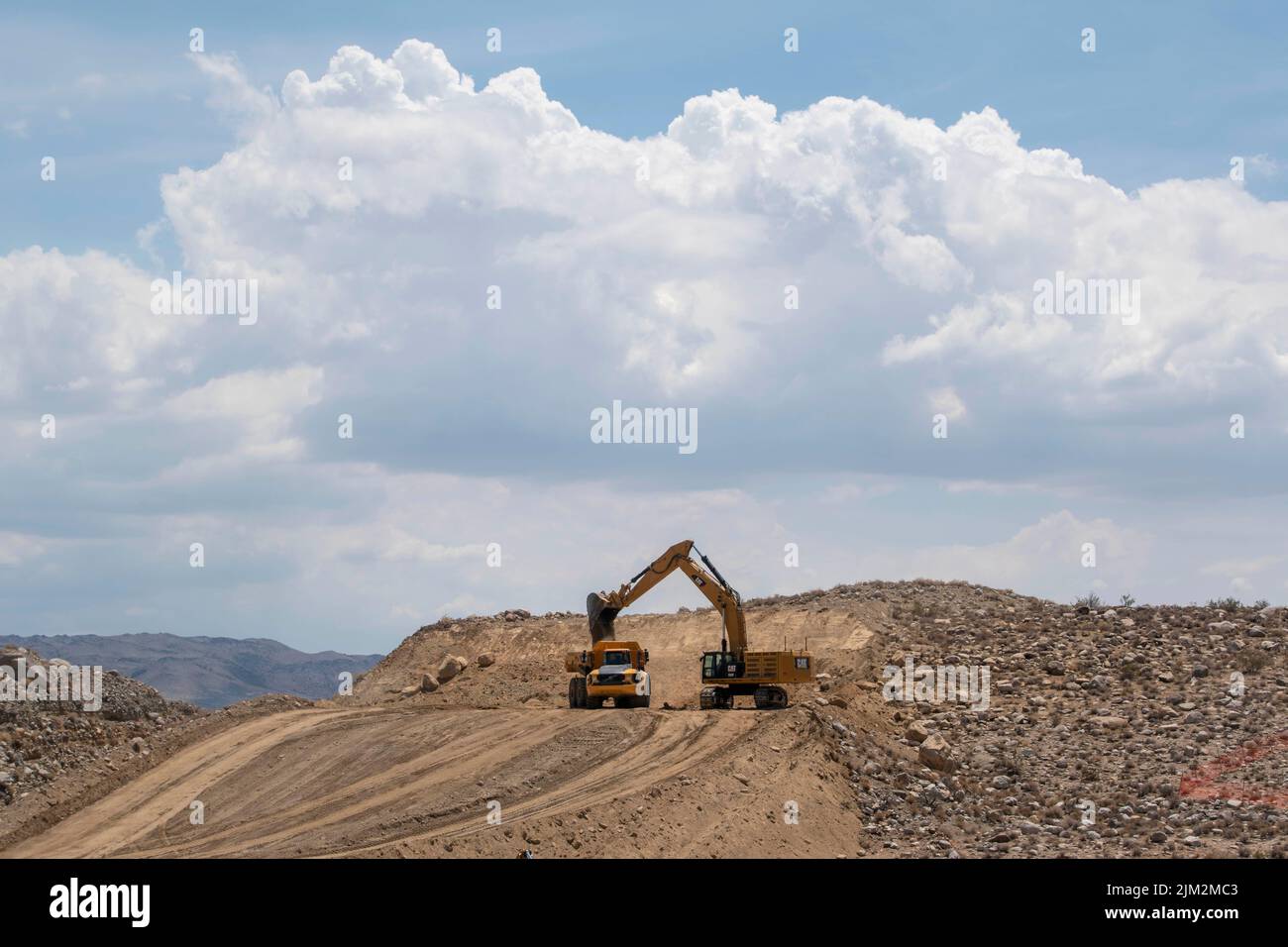 Construction crews are building a new stretch of highway in this part ...